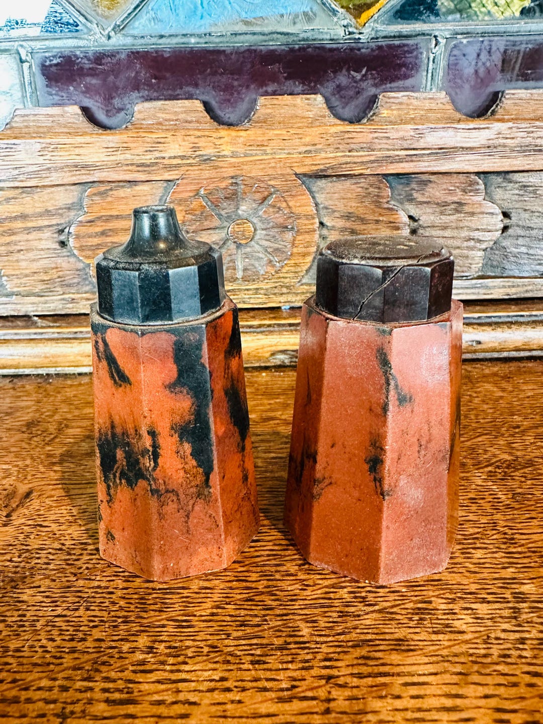 Vintage Bakelite Plastic Salt & Pepper Shakers - Nally Ware - Etsy