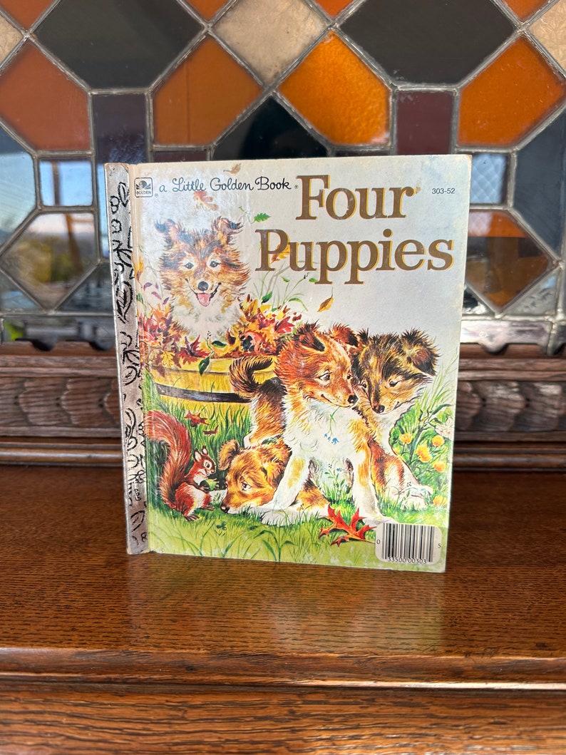 Four Puppies by Anne Heathers - A Little Golden Book - 1960s - Etsy