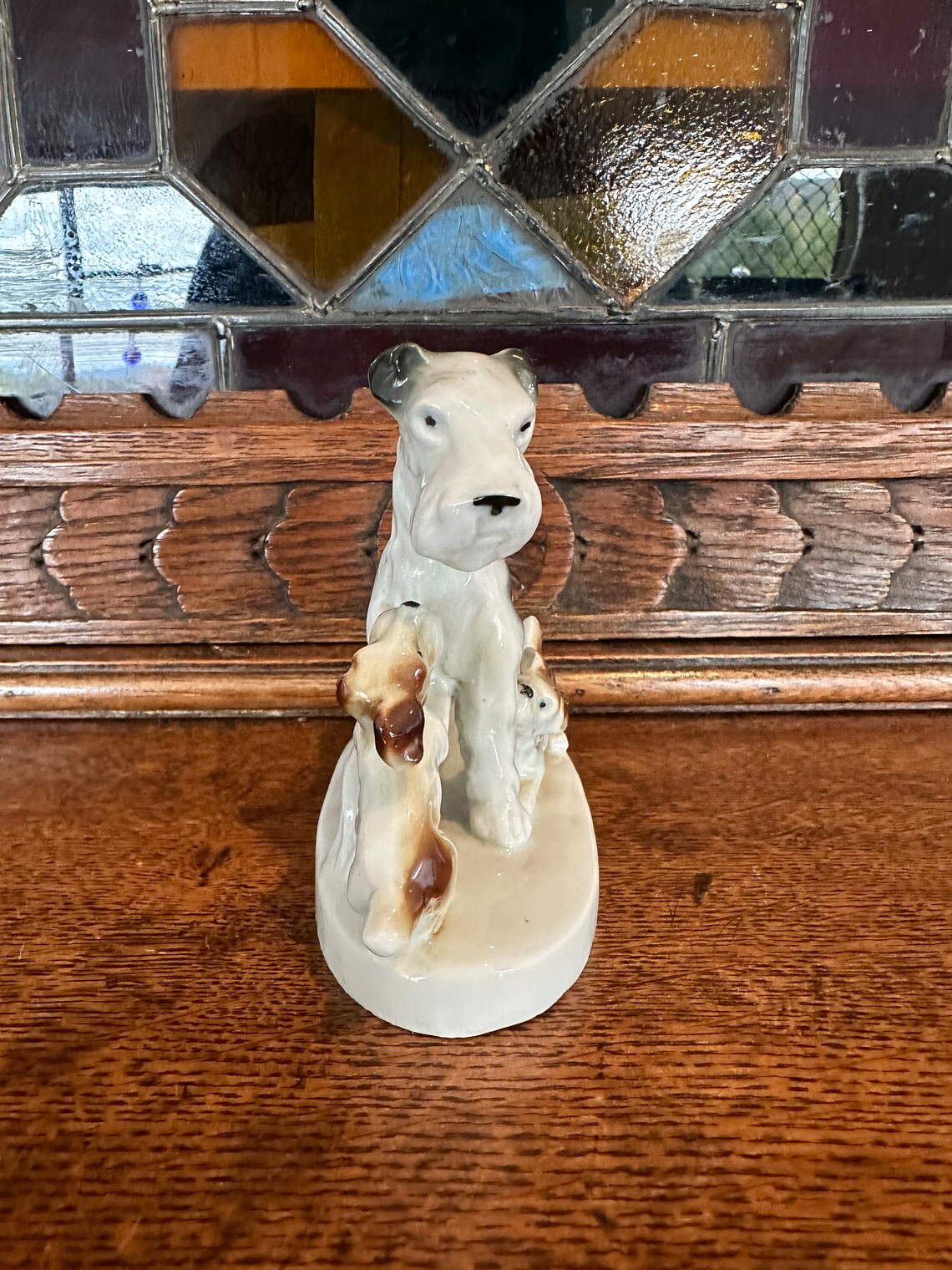 Rare 1940s Porcelain Wire Fox Terriers Parsons Rascal Dogs - Carl ...