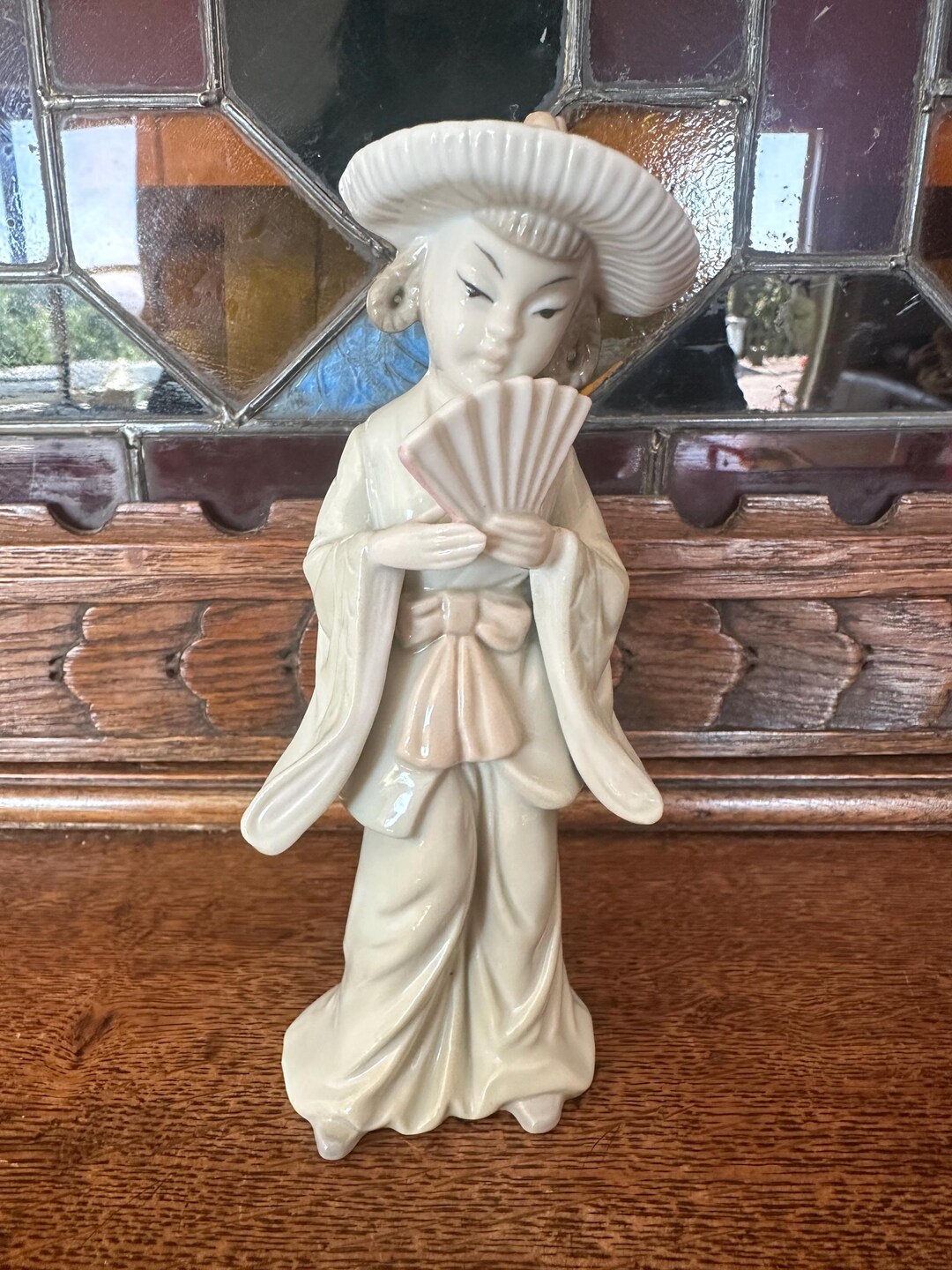 Vintage Porcelain Japanese Woman With Fan Figurine // an Exclusive ...