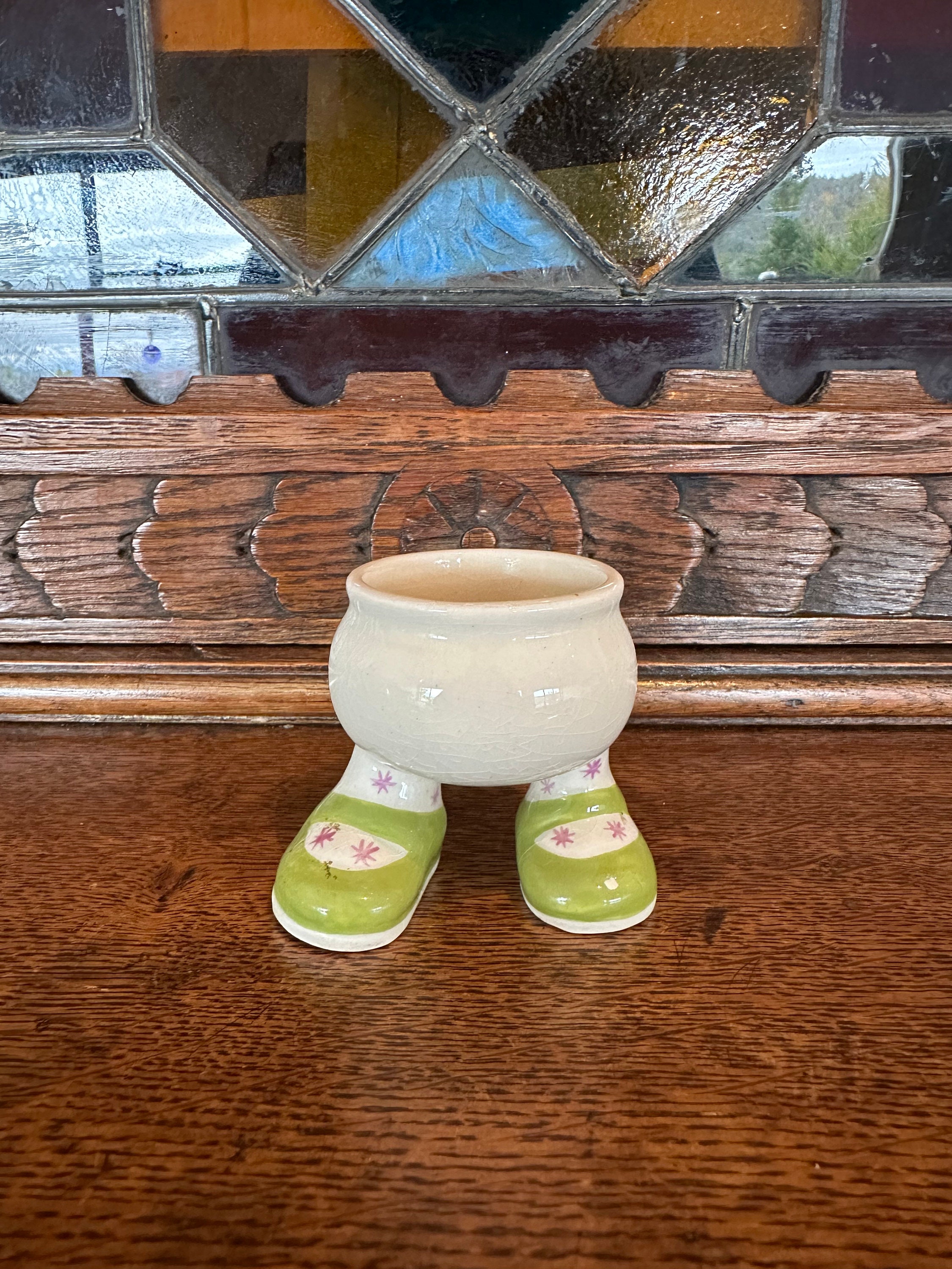 Carlton Ware England Lustre Pottery Walking Egg Cup Green & Purple - Etsy