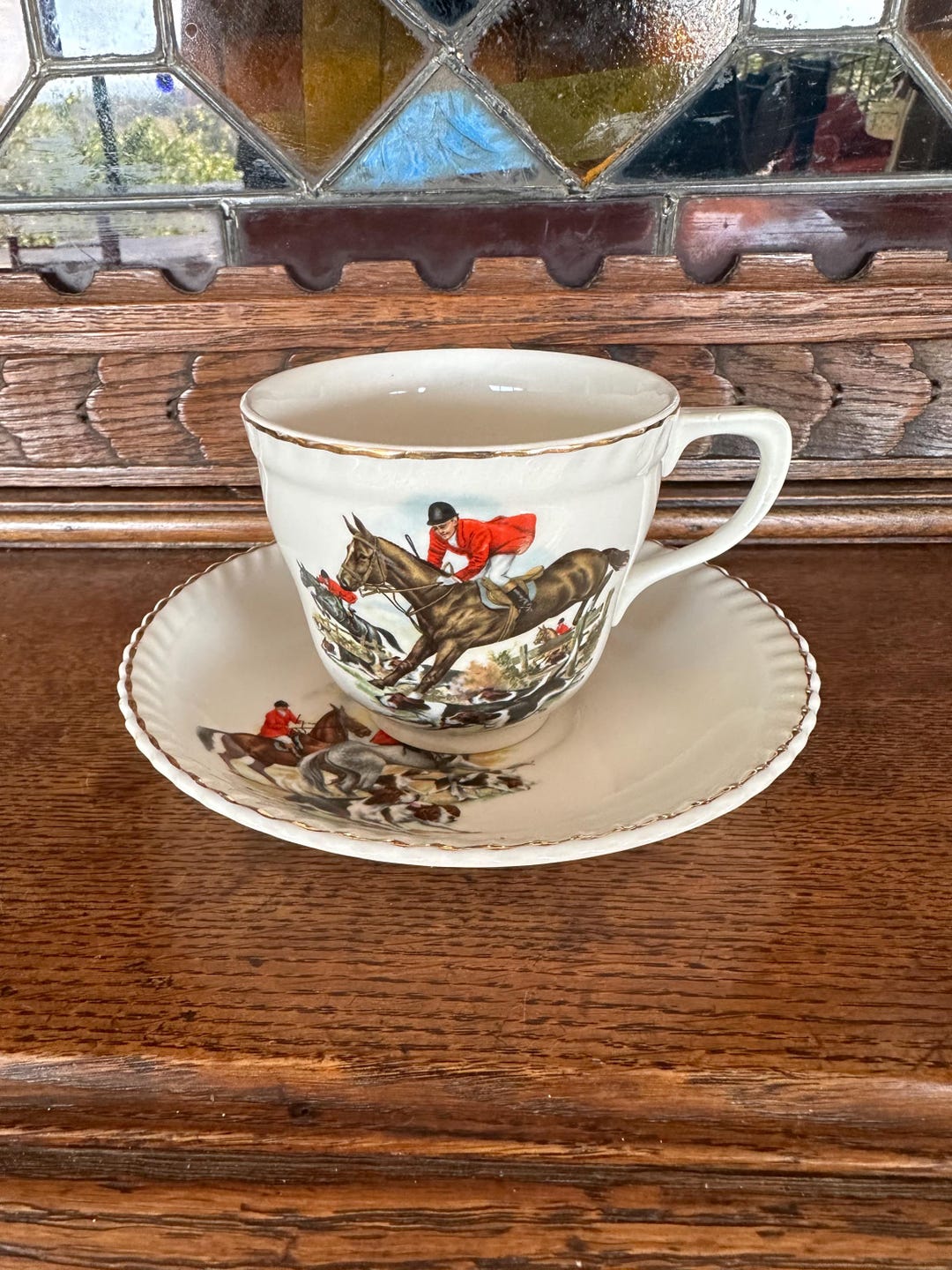 Vintage Fox Hunt Tea Cup & Saucer - Johnson of Australia - Made in ...