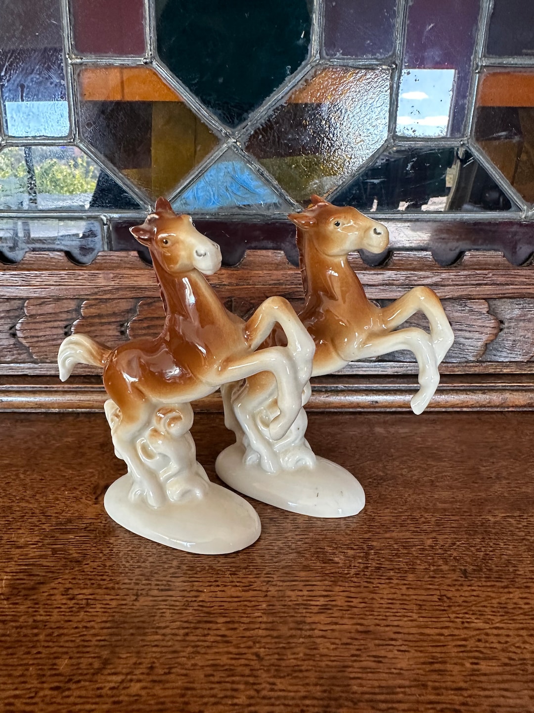 Vintage German Rearing Horse Ceramic Figurine *2 Available* - Etsy