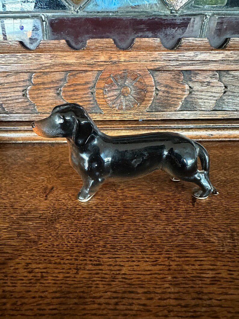 Vintage Ceramic Dachshund Dog Figurine Small - Etsy