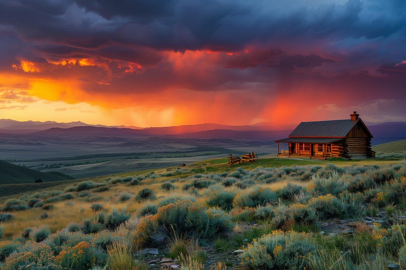 Log Cabin Wall Calendar 2025 (US & CA) - Etsy