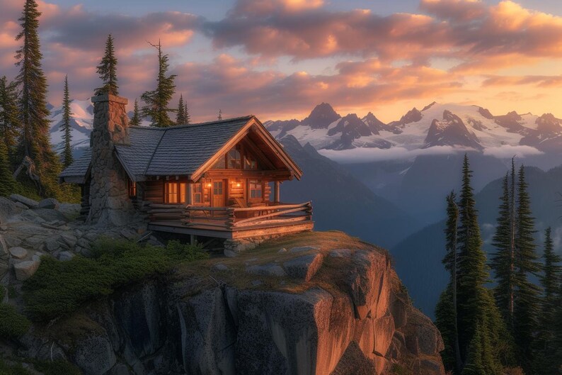 Log Cabin Wall Calendar 2025 (US & CA) - Etsy