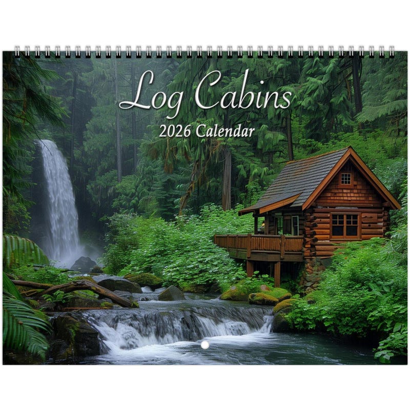 Cabin 2026 Calendar - Etsy