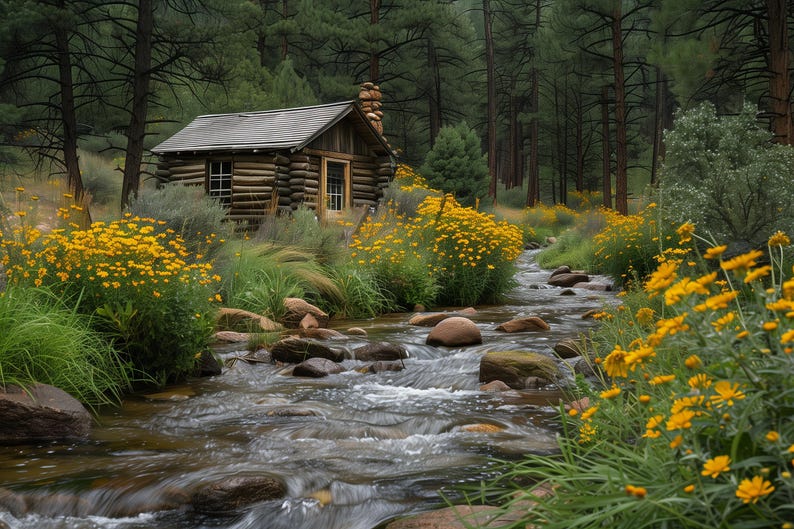 Log Cabin Wall Calendar 2025 (US & CA) - Etsy