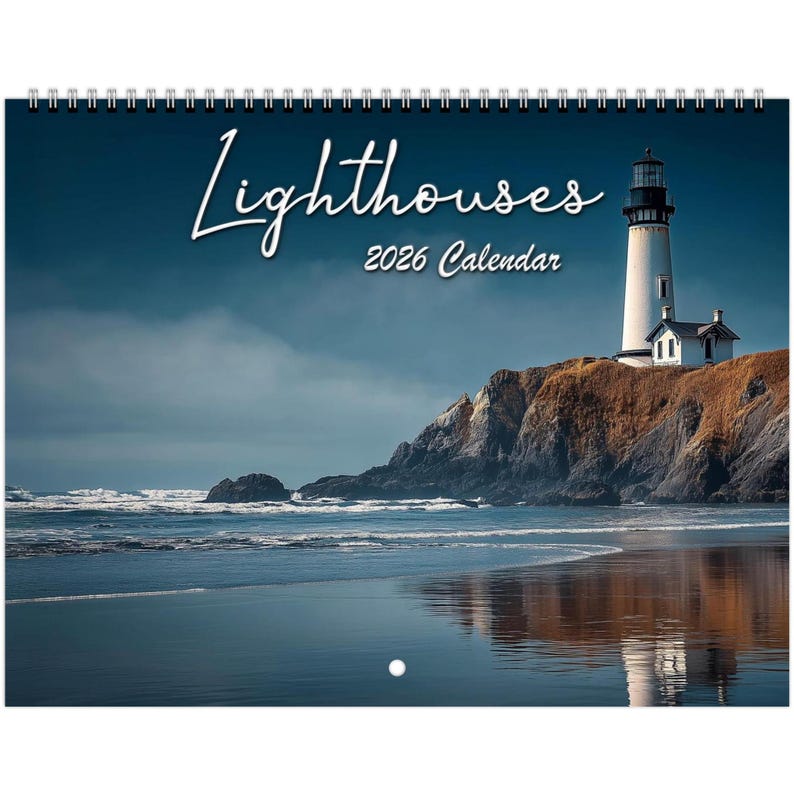 Lighthouse Wall Calendars 2026 (US & CA) - Etsy
