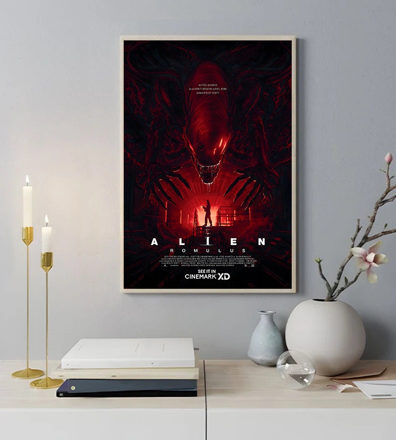 Alien Romulus 2024 Classic Movie Poster Canvas Print Home Decor Wall ...