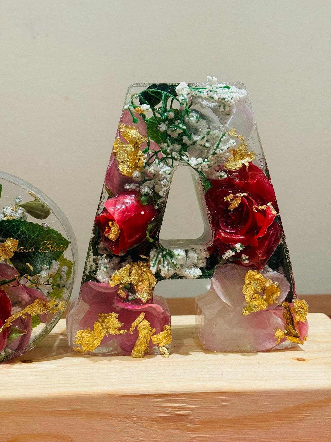 Custom Resin Name Stand – Elegant Personalized Desk Decor – Handmade ...