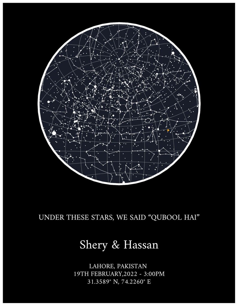 Stellar Snapshot Star Map – Personalized Celestial Art for Your Cosmic ...