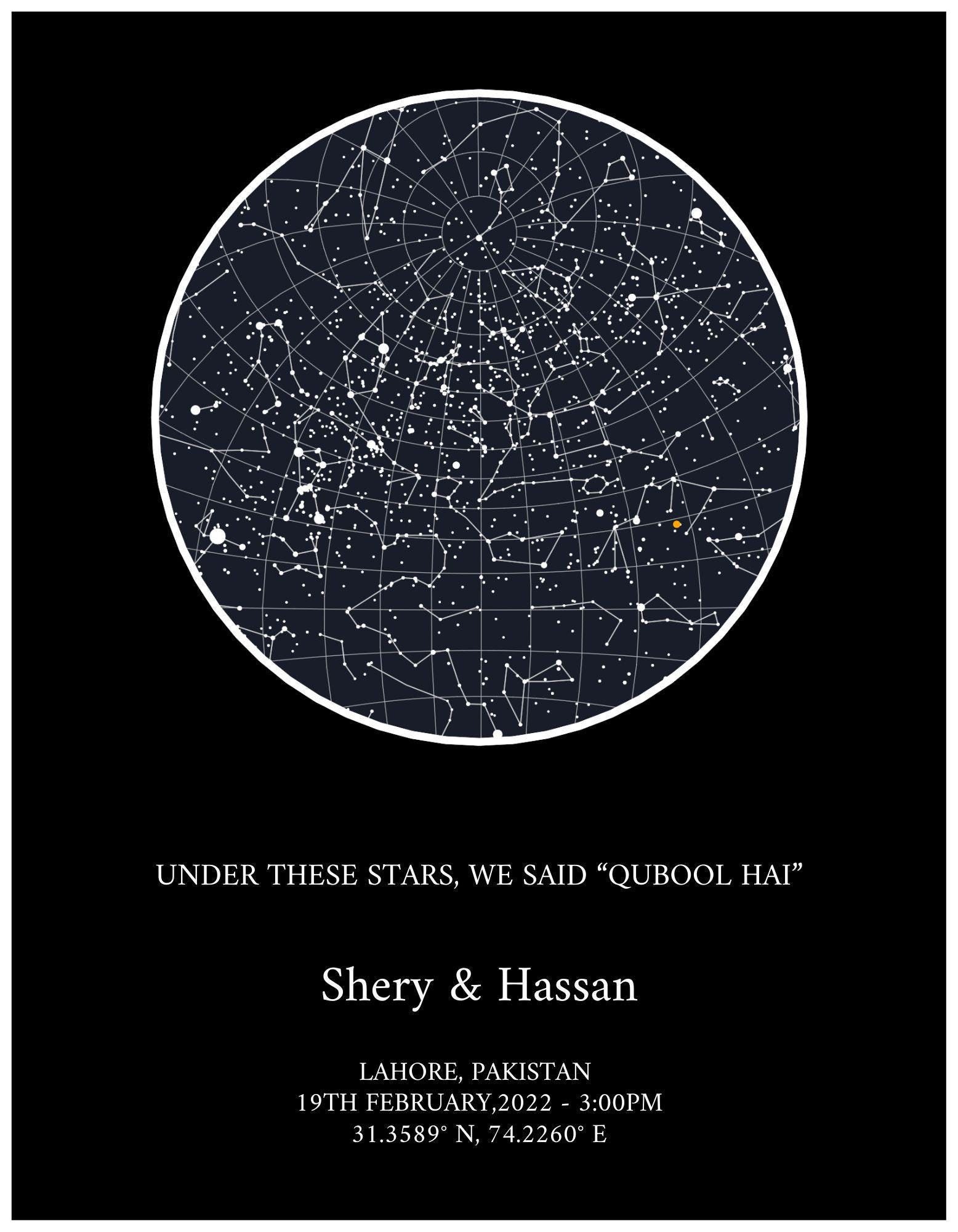 Stellar Snapshot Star Map Personalized Celestial Art for Your Cosmic ...