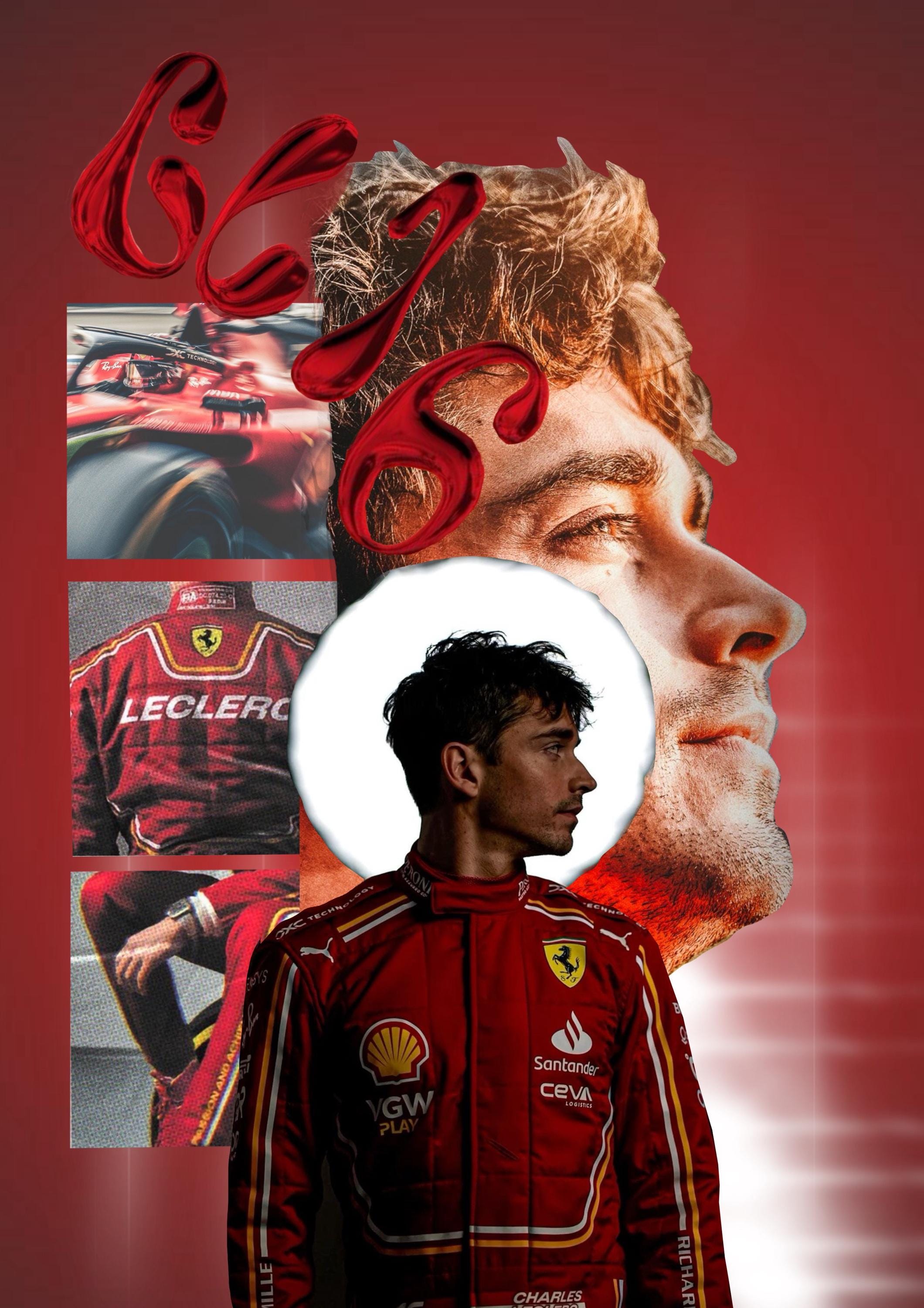 Charles Leclerc Poster – Stunning Motorsport Art Print for F1 Fans and ...