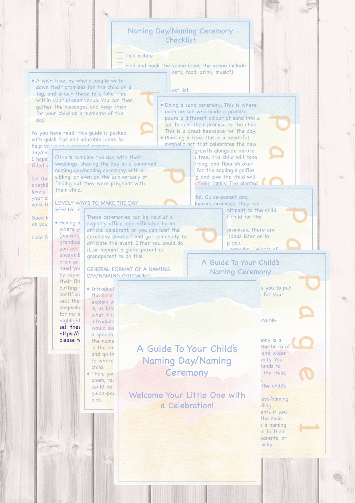A Guide to Your Child's Naming Day / Naming Ceremony Bundle - Etsy
