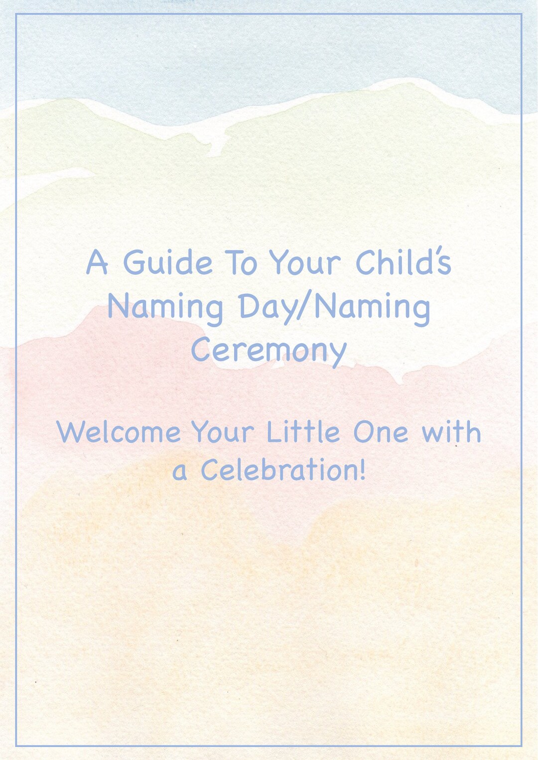 A Guide to Your Child's Naming Day / Naming Ceremony Bundle - Etsy