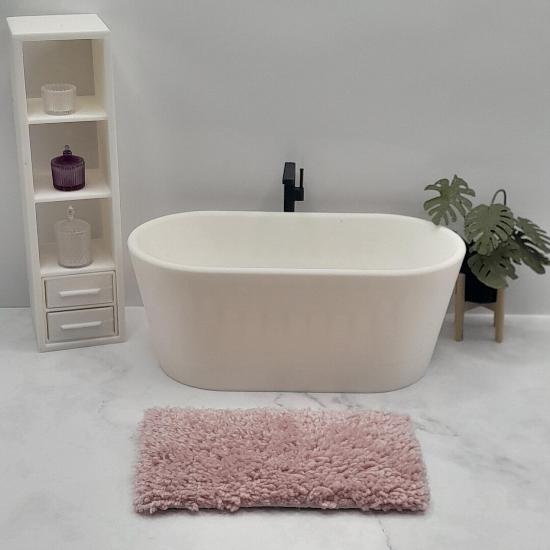 Miniature 1:12 Handmade Bath Mat – Dollhouse Bathroom Accessory - Etsy