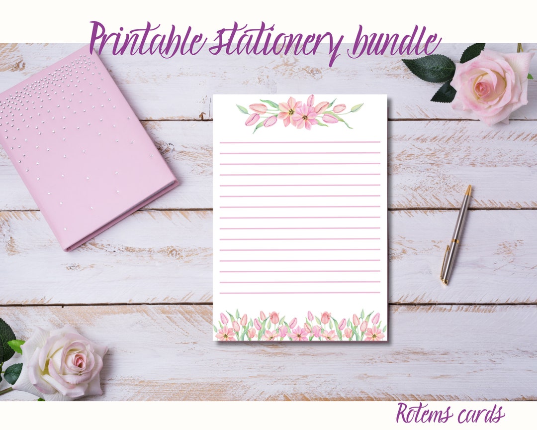 Stationary Set Printable Writing Paper Instant Download Letter Writing ...