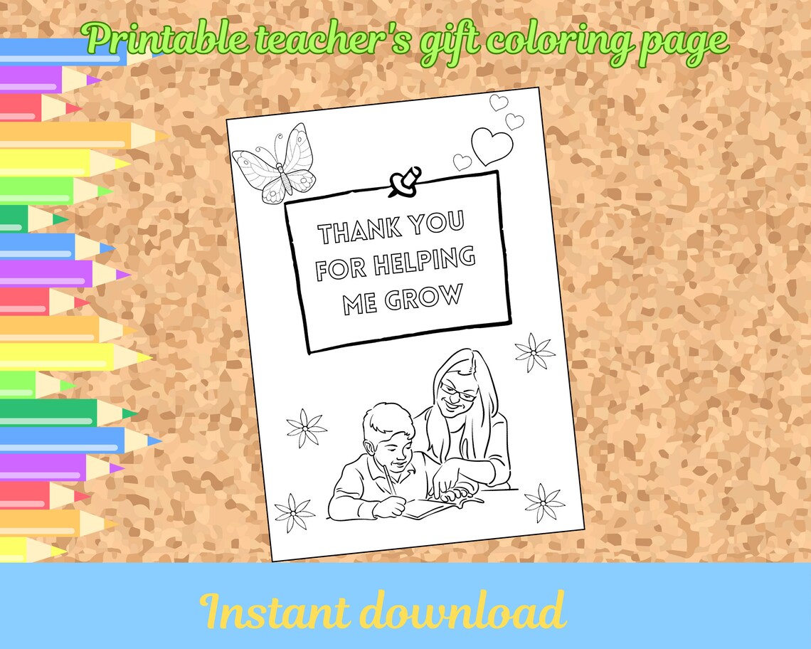 Teacher Appreciation Printable Personalized Teacher Gift Thank You ...