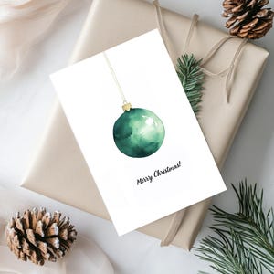 Printable Christmas Card, Simple Minimalist Xmas Greeting Card, Instant ...