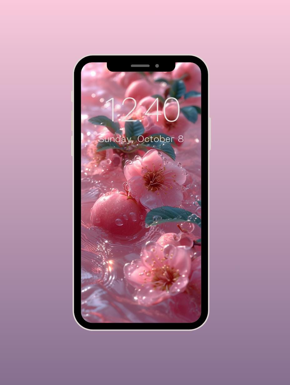 HD Good Luck Charm Phone Wallpaper, Peaches, Water, Prosperity ...