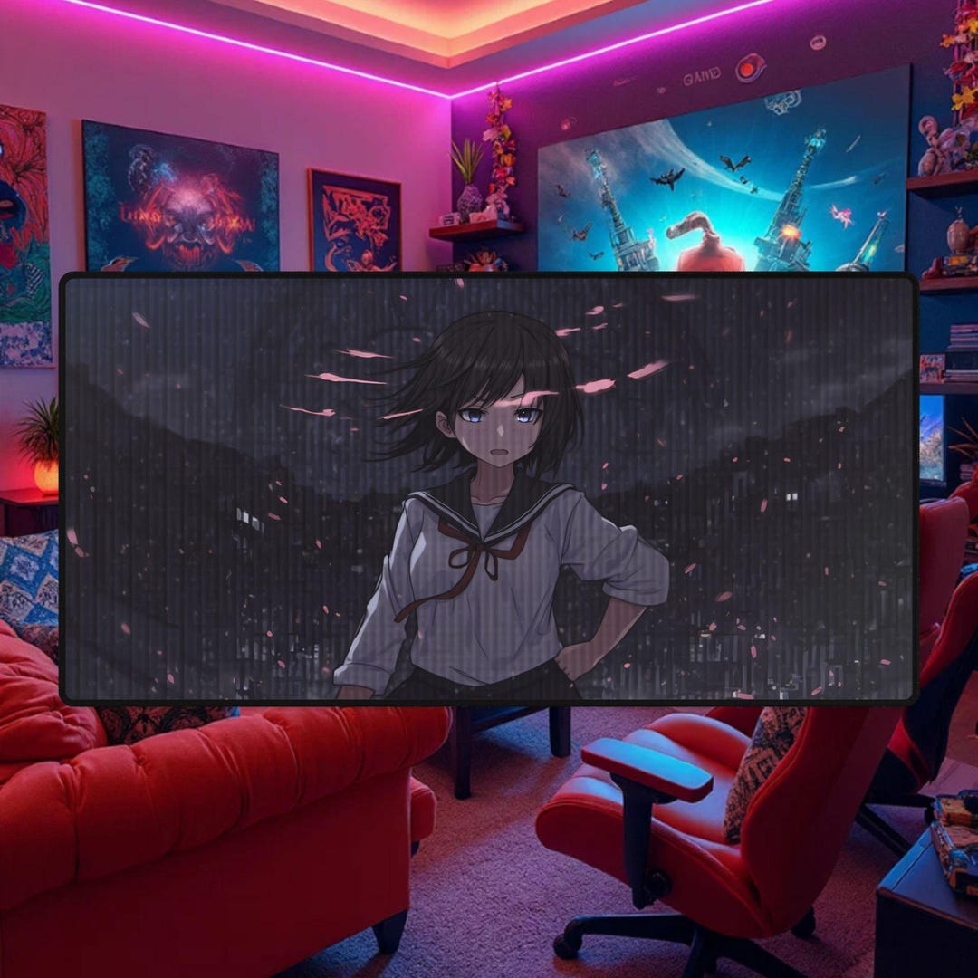 Anime Pixelated Imouto Waifu Desk Mat, Cool Surface Protectors for ...