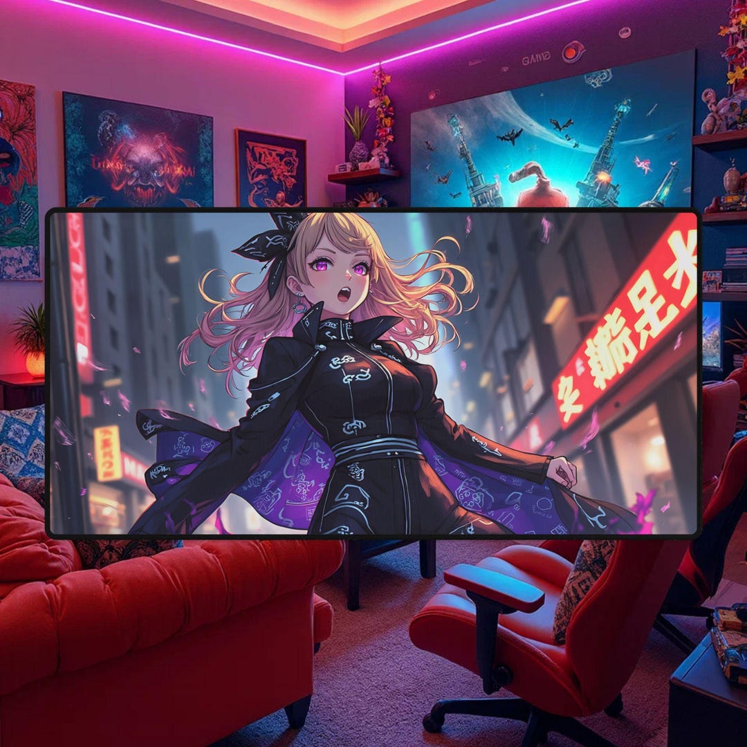 Anime Sorceress Waifu Desk Mat, Cool Surface Protectors for Gamers ...