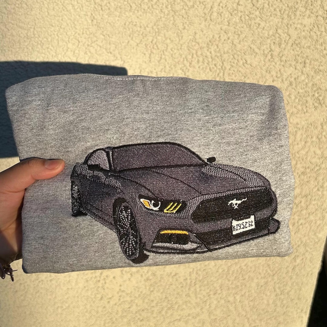 Personalized Car Hoodie, Embroidered Car Sweater - Perfect Gift for Him ...