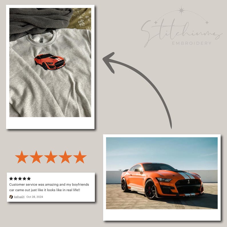 Personalized Car Hoodie, Embroidered Car Sweater - Perfect Gift for Him ...