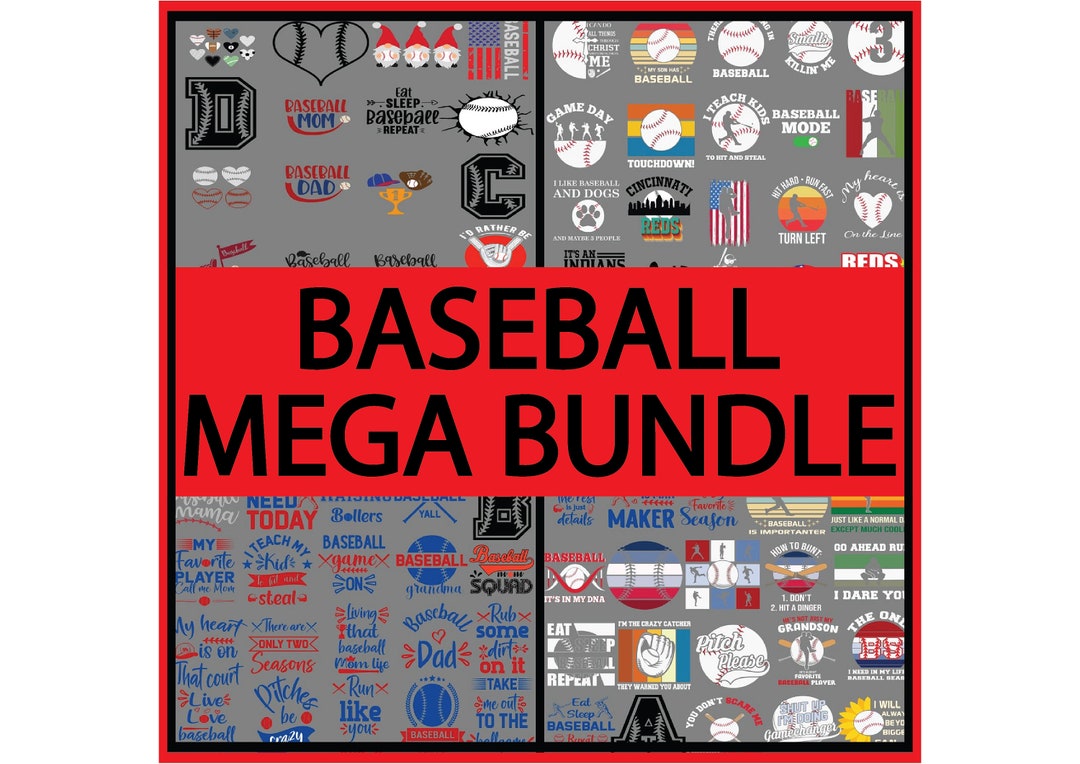 MEGA BASEBALL BUNDLE - Baseball Svg Bundle, Baseball Bundle, Softball ...