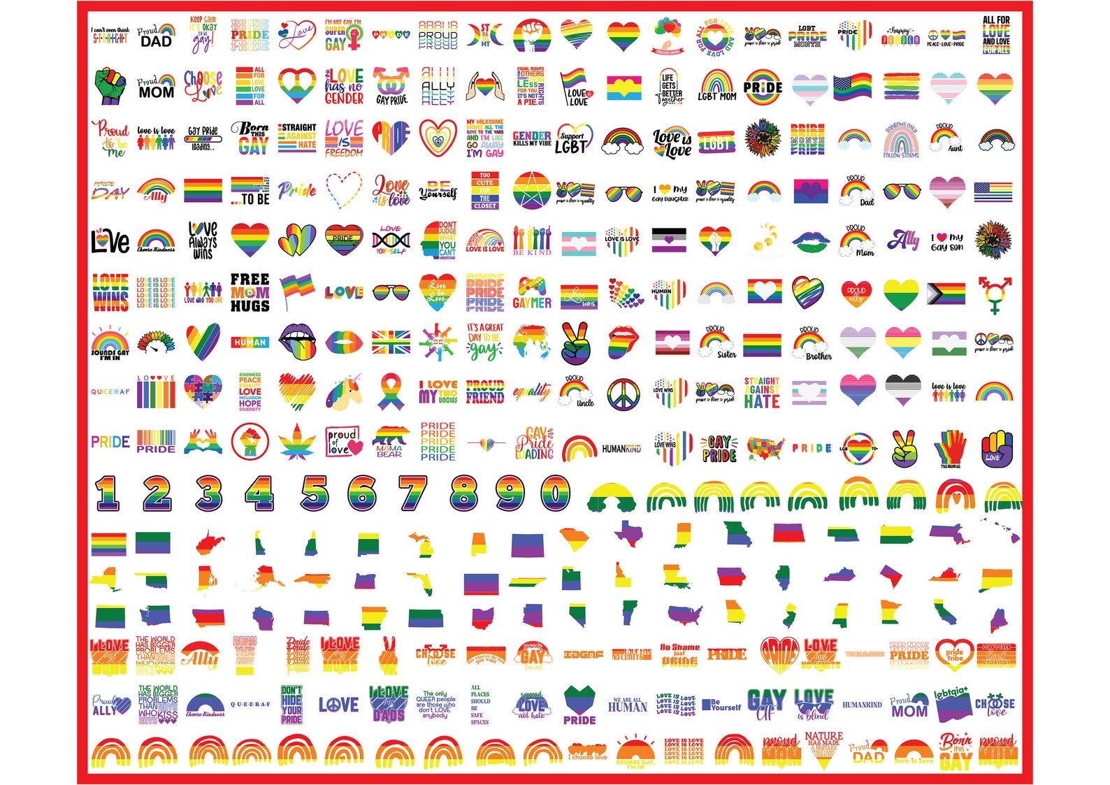 300+ LGBTQ SVG Bundle, LGBT Svg, Pride Svg, Gay Pride Svg, Lgbt Quotes ...