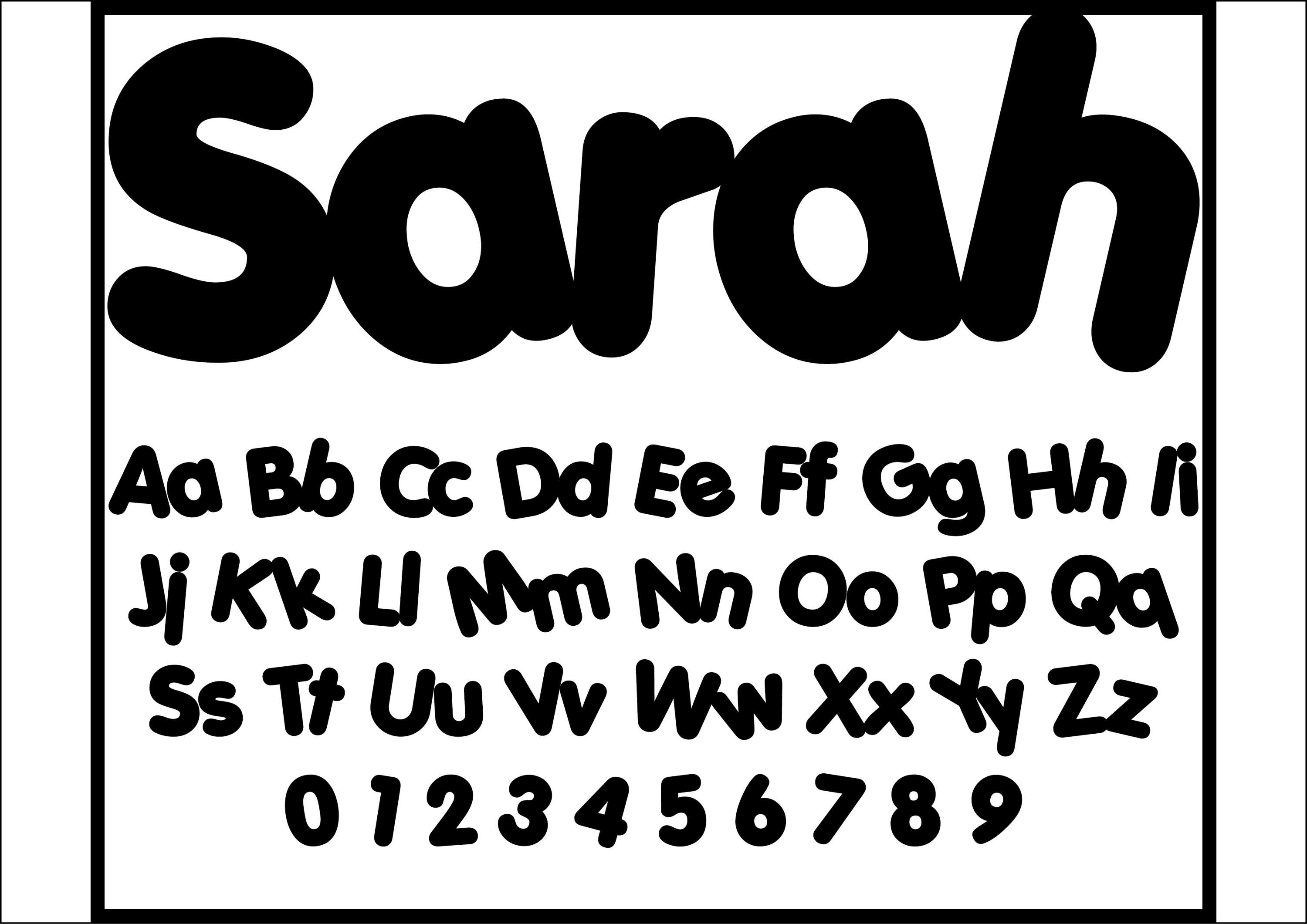 Sarah Font, Handwritten Script Font, Cricut Fonts, Calligraphy, Modern ...