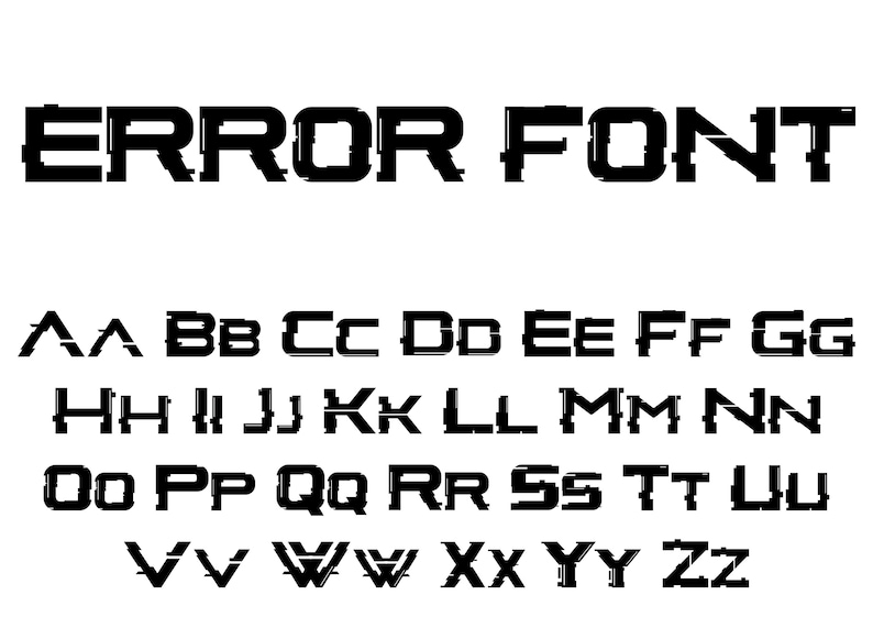Glitched Computer Font SVG, Glitch Font, Fonts for Cricut, Glitch Font ...