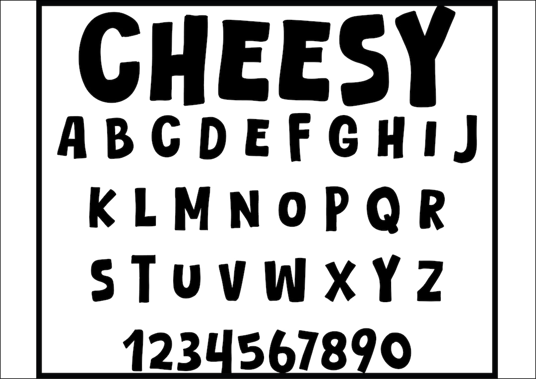 Cheesy, Cute Font, Script Font, Handwritten Font, Craft Font, Trendy ...