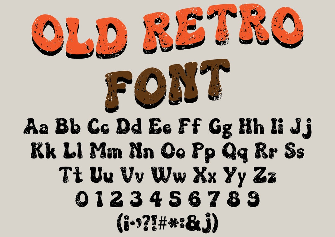 Groovy Distressed Font, Distressed Svg, Retro Groovy Font, Letters Svg ...
