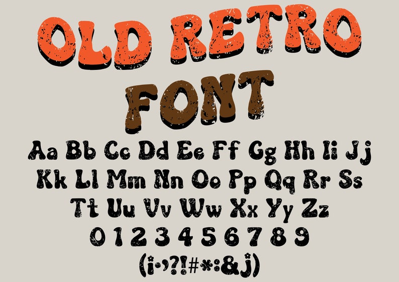 Groovy Distressed Font, Distressed Svg, Retro Groovy Font, Letters Svg ...