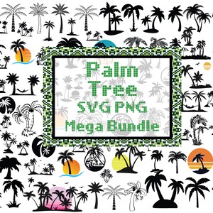 Palm Tree SVG Bundle, Palm Tree PNG Bundle, Palm Tree Clipart, Palm Tree SVG Cut Files for ...