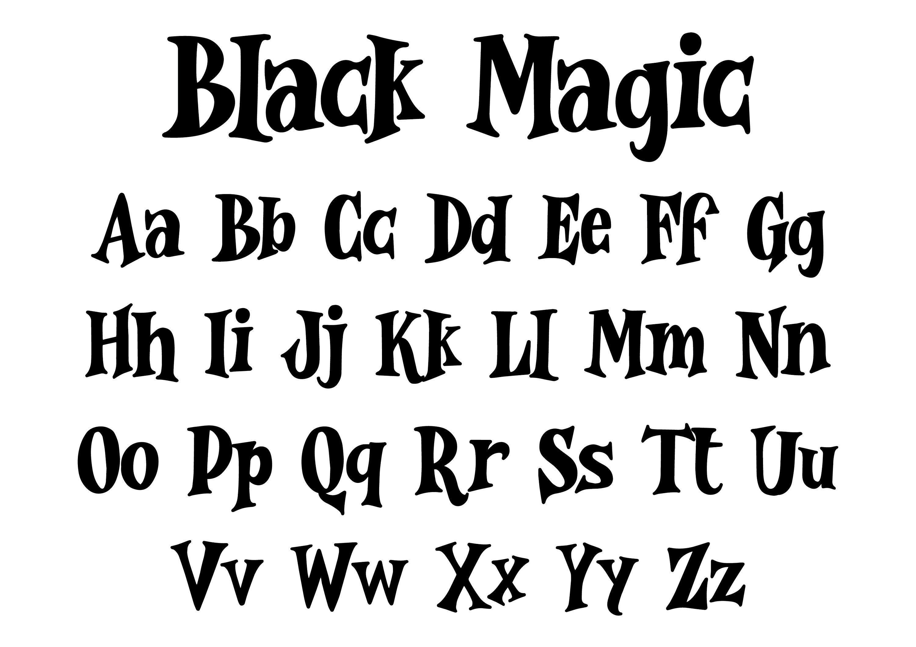 Black Magic, Horror Alphabet SVG, Horror SVG Alphabet, Horror Font SVG ...