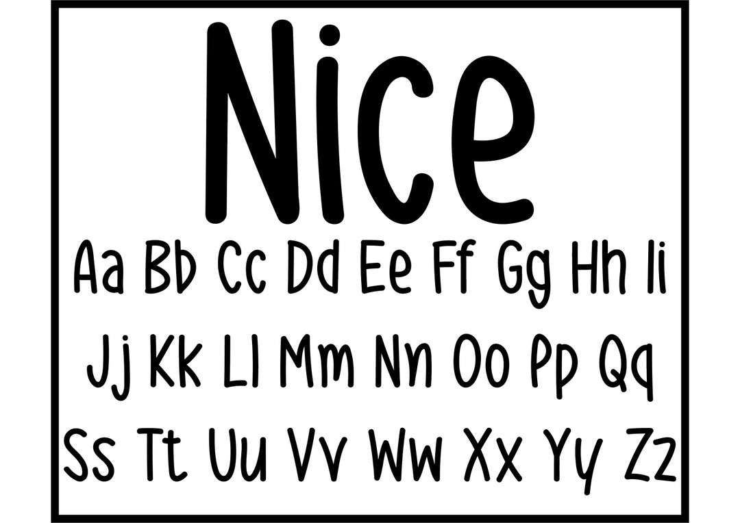 Nice Font, Handwritten Font, Cricut Font, Procreate Font, Cute Font ...