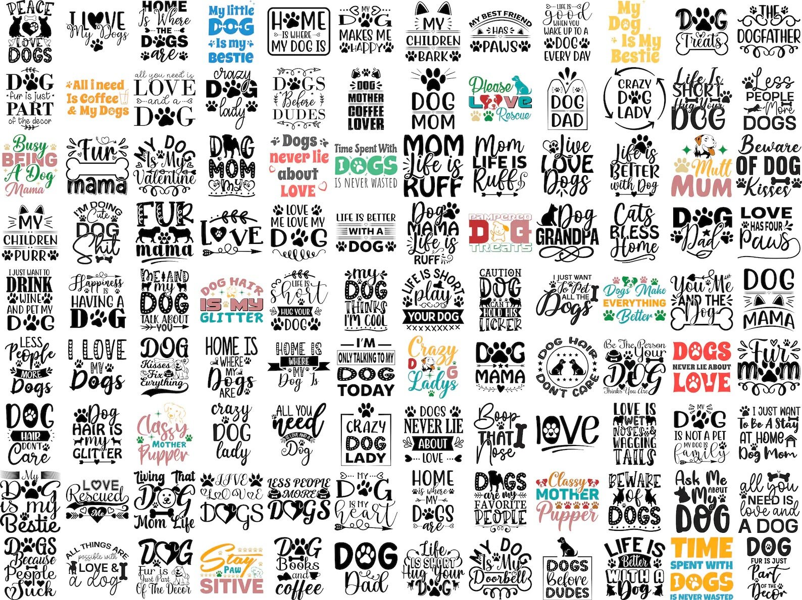 Dog Svg Bundle, Dog Cut Files, Dog Mom Svg, Dog Lover Svg, Dog Quote ...