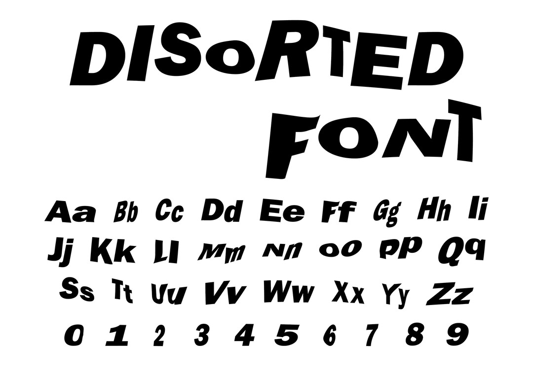 Disorted Font Svg, Disorted Font Svg, Disorted Alphabet Svg, Disorted ...