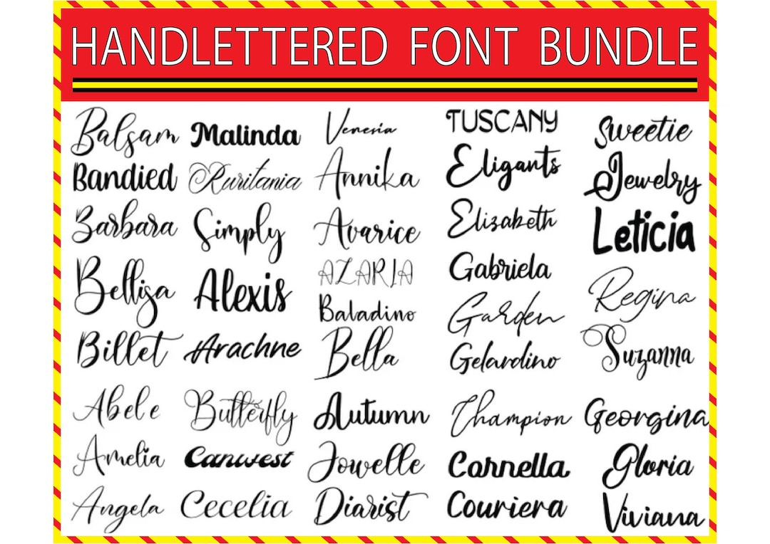 The Ultimate Handwritten Fonts - Font Bundle, Heart Font,fonts for ...