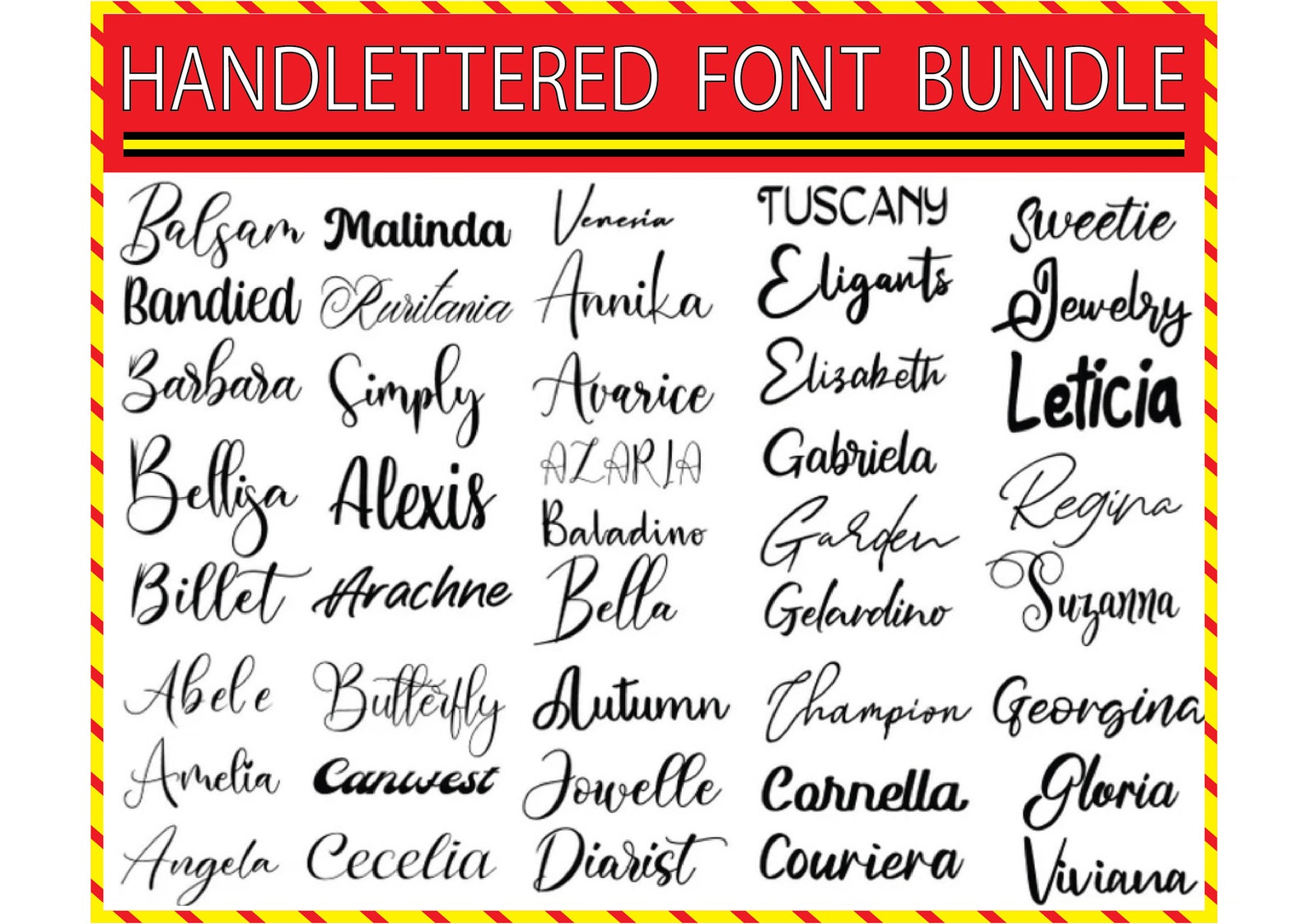 The Ultimate Handwritten Fonts - Font Bundle, Heart Font,fonts for ...
