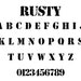 Rusty Font SVG, Distressed Font TTF, Instant Download, Font Svg for ...