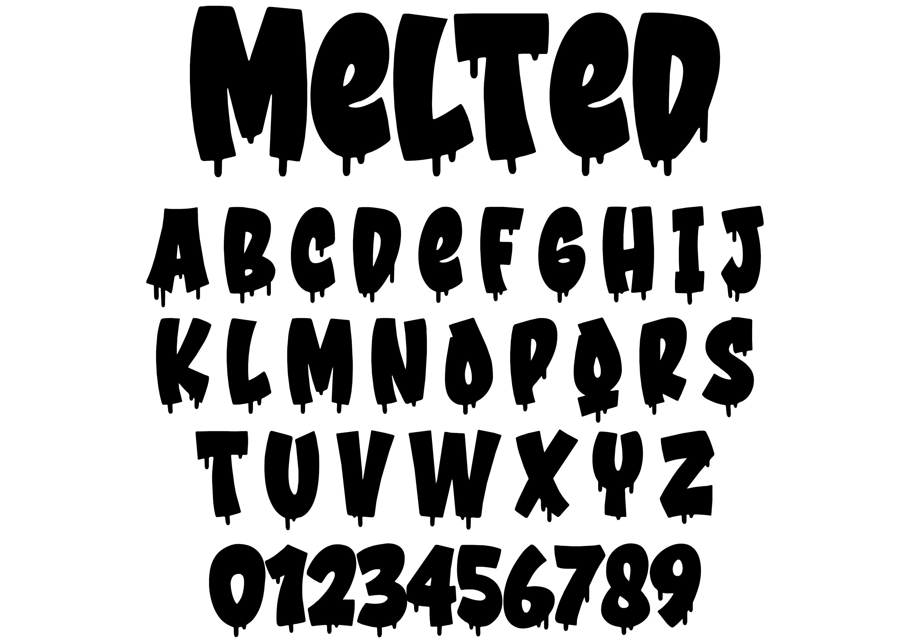 Melting Font, Retro Font, Dripping Font, Halloween Font, Drip Letters, Groovy Font, Spooky Font ...