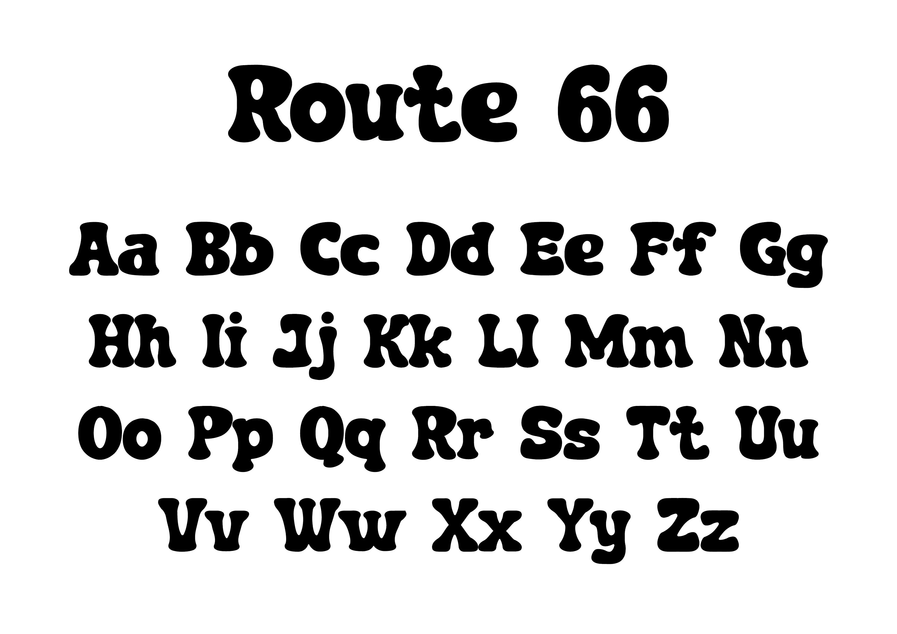 Route 66 TTF, Retro Alphabet Svg, Vintage Font, Groovy Alphabet, Retro ...