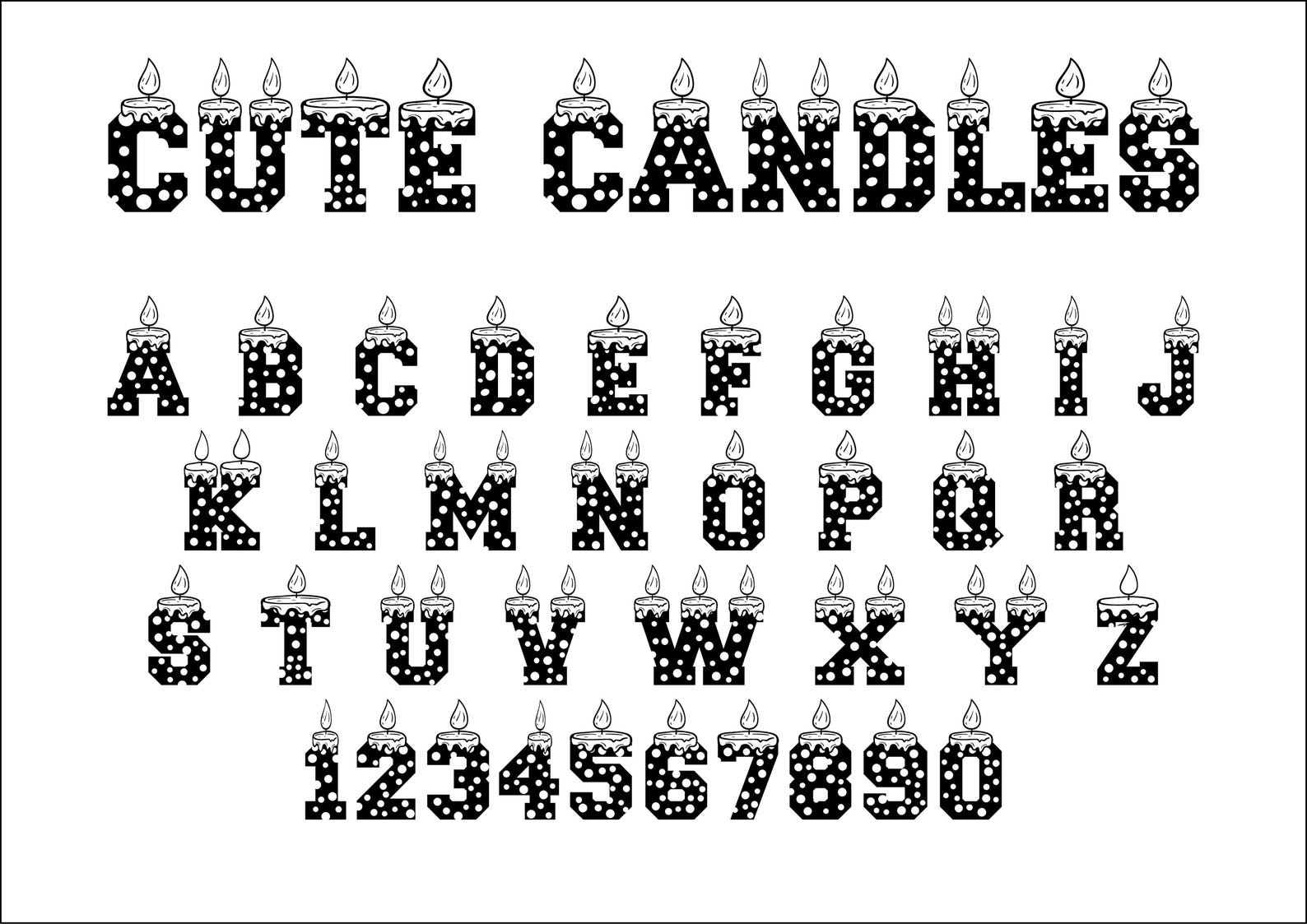 Letters Candles SVG, Number Candles, Cut Files Cricut,birthday Candles ...