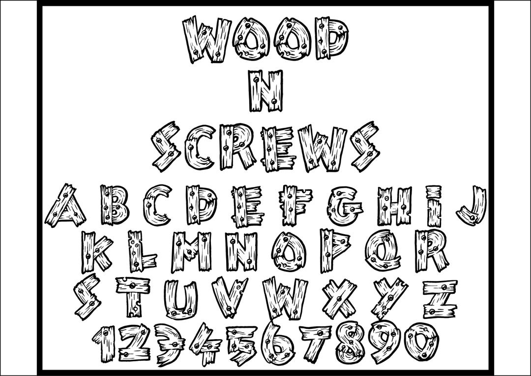 Wooden Font Clipart, PNG SVG Bundle, Wood Font Svg, Wood Letters ...