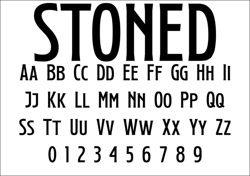 STONED FONT, Serif Font, Modern Font, Cricut Font, Procreate Fonts ...
