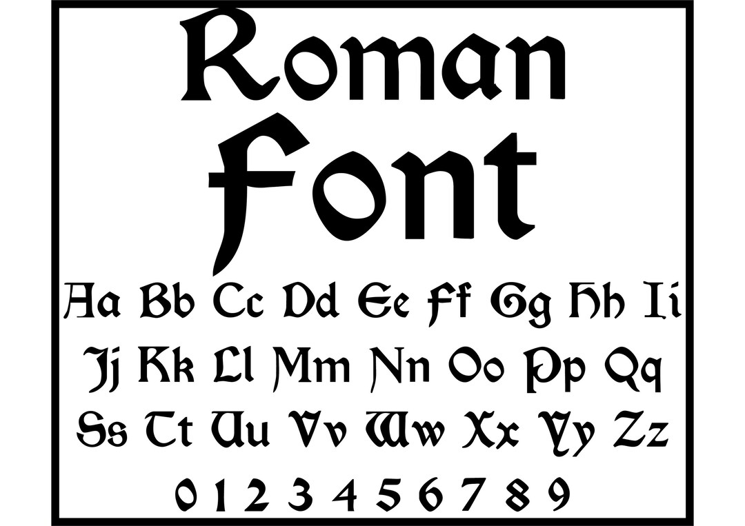 ROMAN FONT, Alphabet Svg Fonts, Calligraphy Font, Font Svg, Font ...